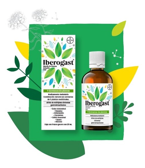 IBEROGAST GOTAS ORALES EN SOLUCION, 1 FRASCO DE 20 ML