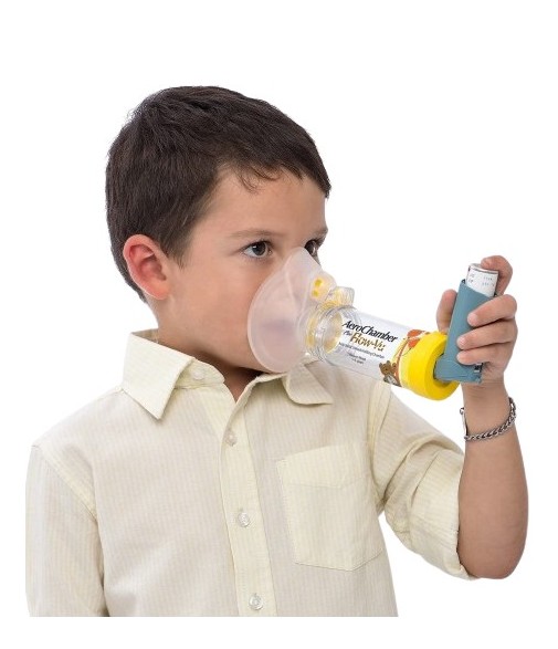 Sandoz AeroChamber Plus Flow Inhalation Chamber 1-5 years Yellow
